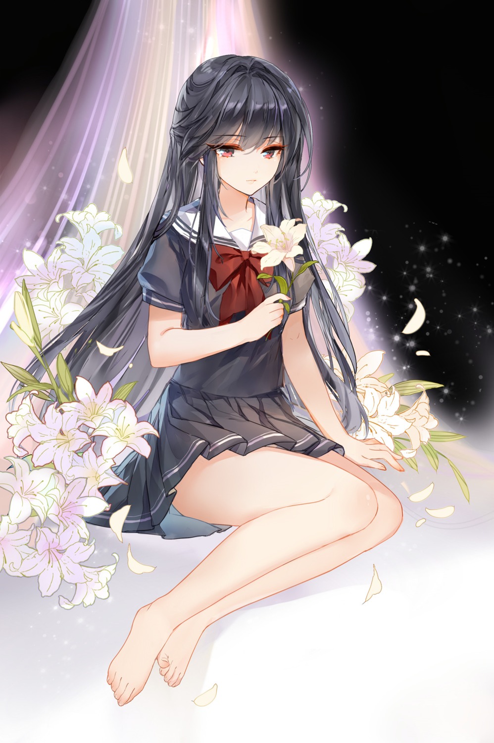 tsukika feet seifuku skirt lift | #866500 | yande.re